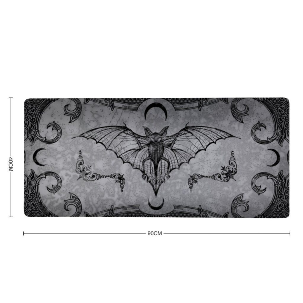 Gothic Bat Desk Mat - Mouse Pad - 16" x 35" - ALTstyled