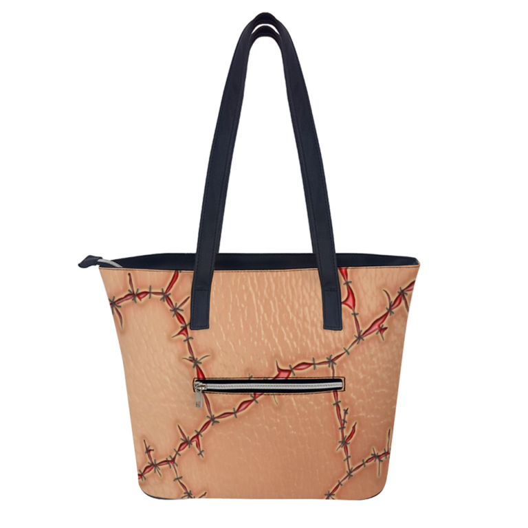 Stitched Human Skin - Vegan Leather Horror Tote Bag - V1 - ALTstyled ...